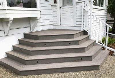 Timbertech Siler Maple Porch Steps | TimberTech Pro Installers