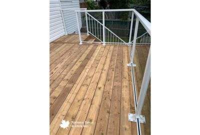 Pressure Treated Deck With Matching Stairs | Decks Builder