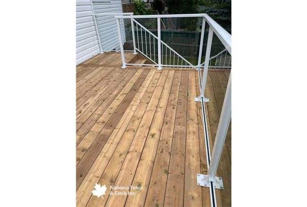 Pressure Treated Deck With Matching Stairs | Decks Builder