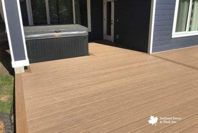 Timbertech Coconut Husk Ground Level Deck | TimberTech Pro Installers