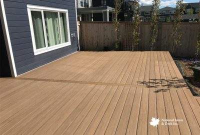 Timbertech Coconut Husk Ground Level Deck | TimberTech Pro Installers