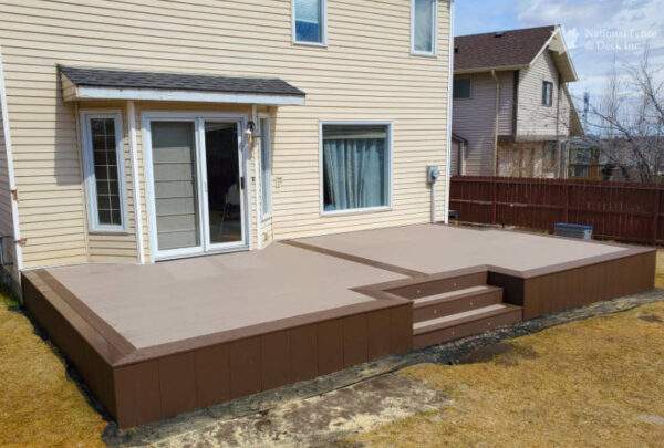 Timbertech Terrain Composite Decking in Rustic Elm and Sandy Birch