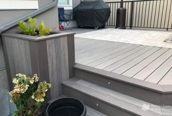 Timbertech Ashwood Deck With Azek Dark Hickory Borders