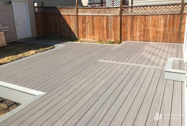 Ground-level Timbertech Terrain Composite Deck | Deck Builders