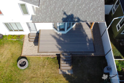 Outdoor Space with Trex Rocky Harbor and Coastal Bluff Decking